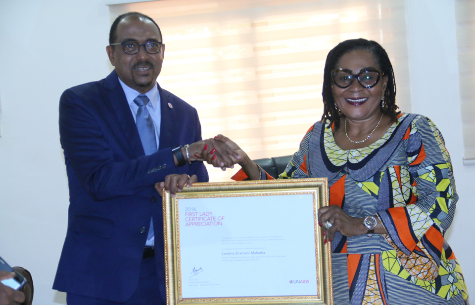 UNAIDS Executive Director recognizes leadership of former First Lady of ...