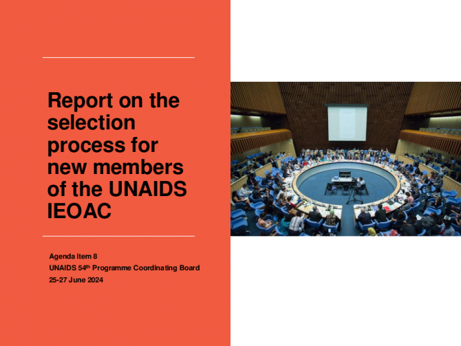 54th meeting, UNAIDS Programme Coordinating Board, 25-27 June 2024 | UNAIDS
