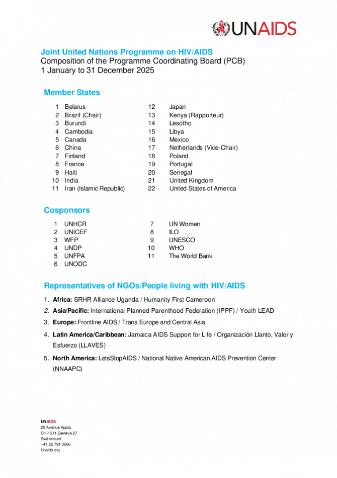 UNAIDS Governance | UNAIDS